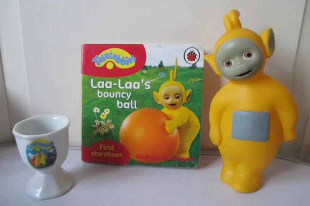 SQUEAKY PLASTIC FIGURE Laa-Laa Bouncy Ball BBC Board Book Teletubbies ...