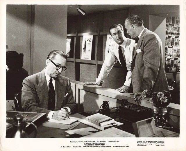 PHOTO CINEMA 1952 Something To Live For Joan Fontaine Ray Milland ...