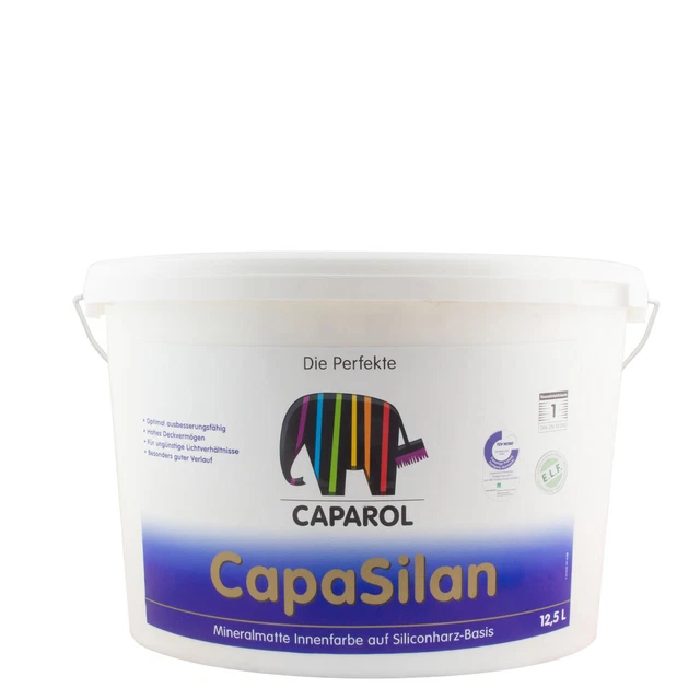 CAPAROL CAPASILAN 12,5L weiß, hochdeckende Wandfarbe, Dispersionsfarbe ...