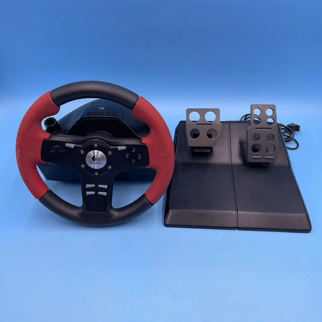 LOGITECH FORMULA FORCE Feedback EX Steering Wheel Pedals Set For PC *NO ...
