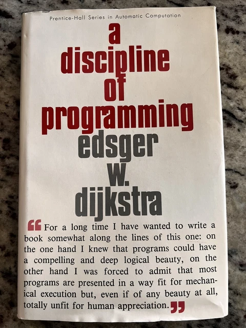 FIRMADO EDSGER DIJKSTRA 1976 1a edición. Tapa dura: una línea de ...