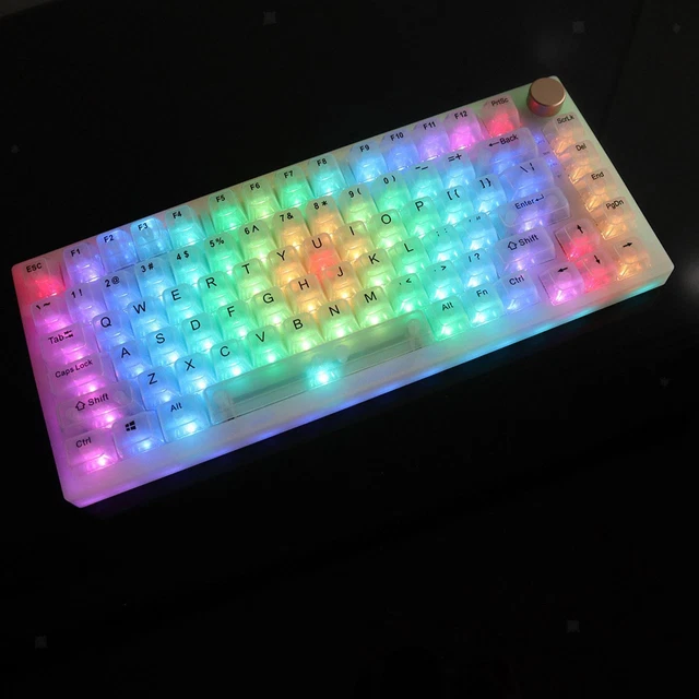 DIY MECHANICAL KEYBOARD Hot Swappable Mechanical Keyboard Shell White £ ...