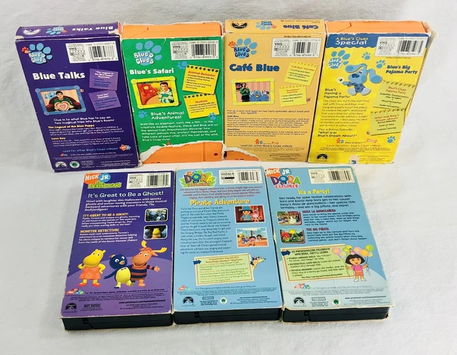 NICK JR VHS Lot of 7 Blues Clues Dora The Explorer The Backyardigans ...