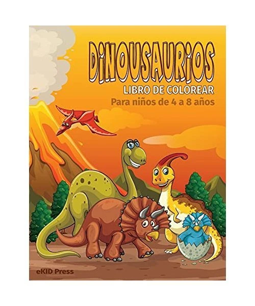 LIBRO PARA COLOREAR de dinosaurios para niños de 4 a 8 años ...