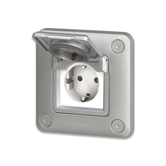 PRESA ESTERNA SOLIROC presa Schuko IP55 IK10 UP presa a parete ...