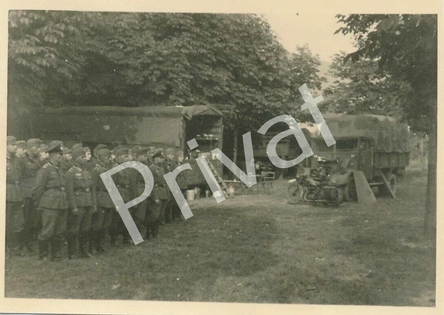 PHOTO WK II Soldats Wehrmacht Installation Appel Stock Camion Norvège ...