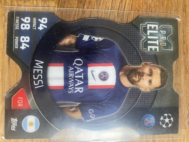 LIONEL MESSI PRO Elite X Chrome Shield XS 9 - Match Attax Extra 2022/23 ...