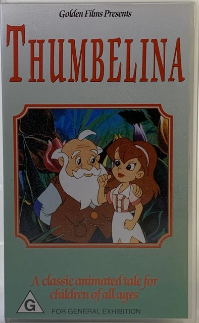 THUMBELINA VHS 1992 Childrens Animated Golden Films Hans Christian ...