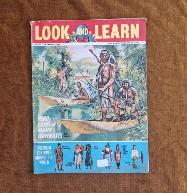 VINTAGE LOOK AND Learn Magazine Issue No.52 Dated 12th January 1963 £5. ...