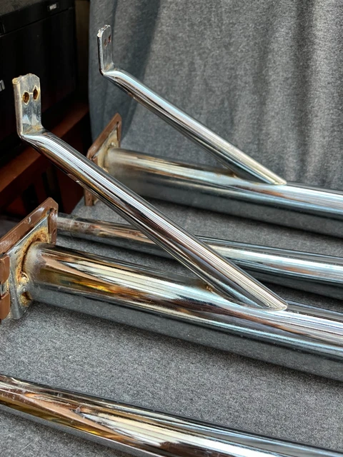 VINTAGE MID CENTURY Modern Chrome Table Legs - 30" £28.43 - PicClick UK