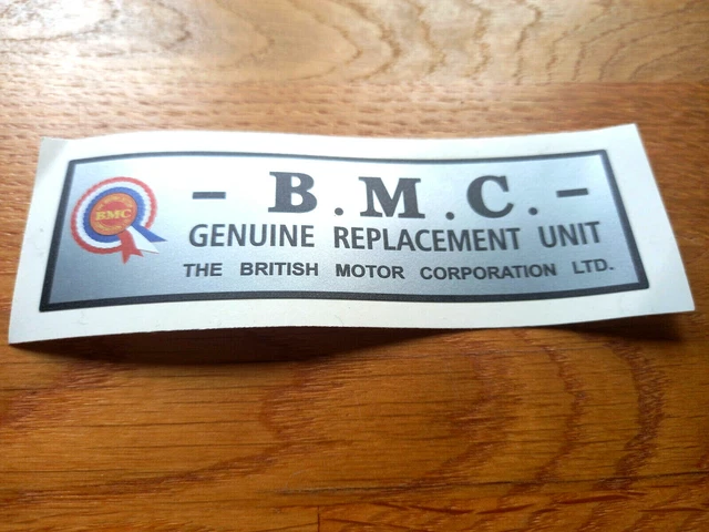 CLASSIC MINI COOPER S MK1 BMC Silver Seal Engine 1275 Rocker Sticker ...