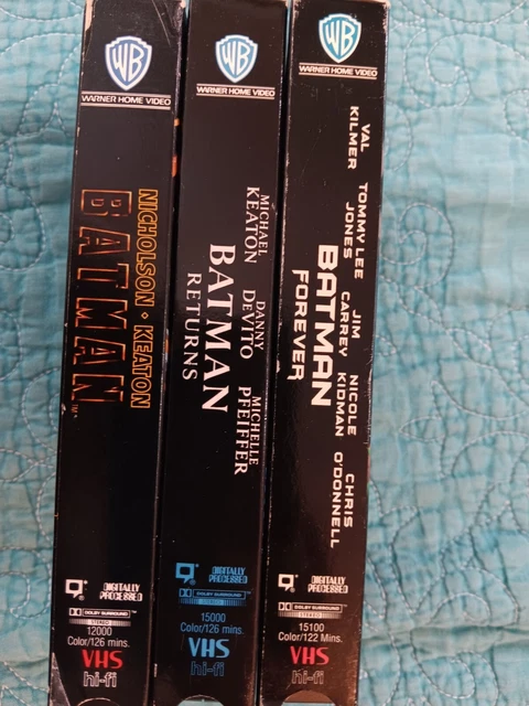 BATMAN VHS TRILOGY - Original First Three - Batman, Returns, Forever £7 ...