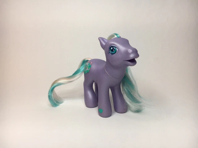 MY LITTLE PONY G3 2003 Razzaroo Birthday Celebration Minty Pose Purple ...