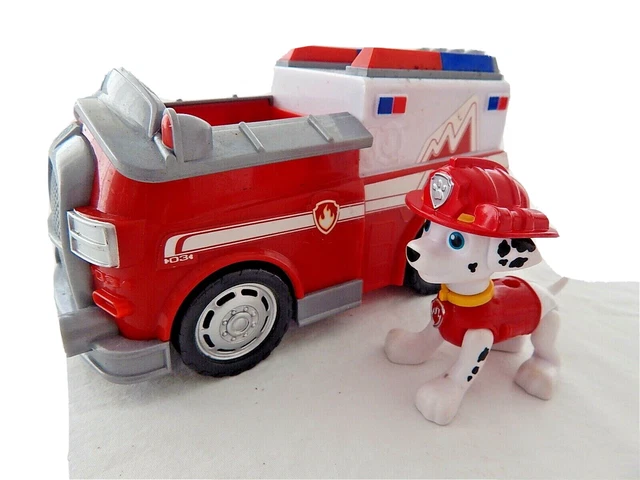 PAW PATROL VEHICLE and figure - Marshall Transforming Pod Fire Engine ...