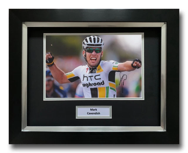 MARK CAVENDISH HAND Signed Framed Photo Display Cycling Tour de France ...