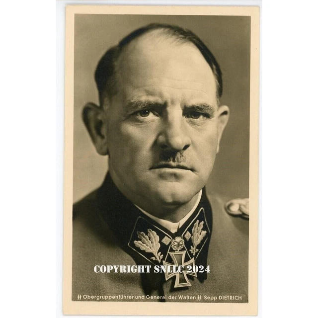 GERMAN WW2 SEPP Dietrich Hoffmann Photo Postcard Knights Cross Elite ...