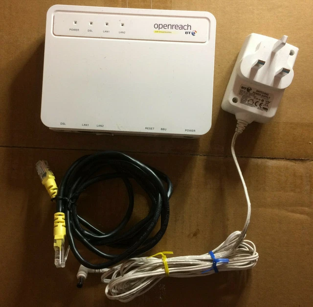 BT OPENREACH HG612 3B FIBRE OPTIC MODEM ROUTER FTTC VDSL NTE White £25. ...