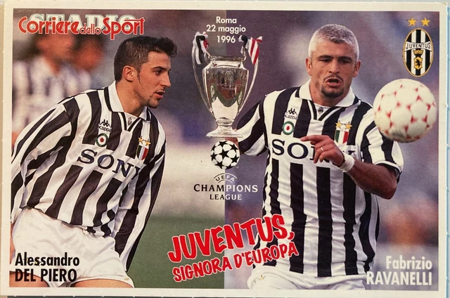 JUVENTUS DEL PIERO e Ravanelli Finale Champions League Roma 1996 EUR 1 ...