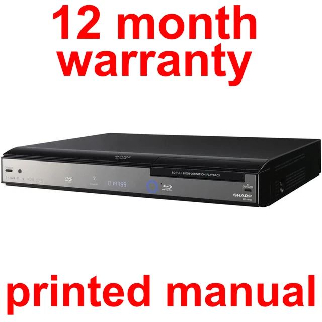 DVD ONLY SHARP BD-HP20 Aquos DVD Player HDMI with Remote £19.99 ...