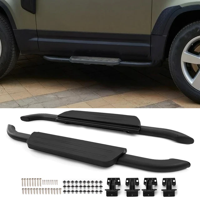 2PC FOR LAND Rover Defender 90 L663 Running Board Side Steps Black ...