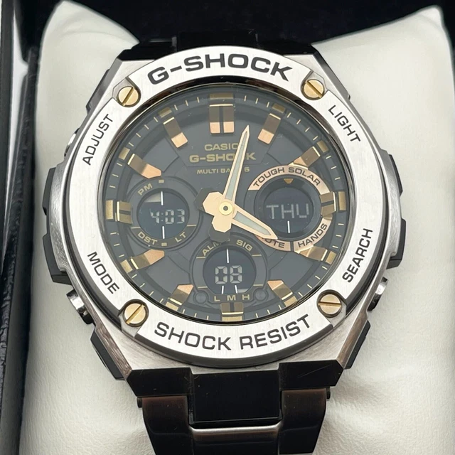 CASIO G-SHOCK G-STEEL GST-W110D-1A9JF Solar Radio Silver Men's Black Watch $328.89 - PicClick AU