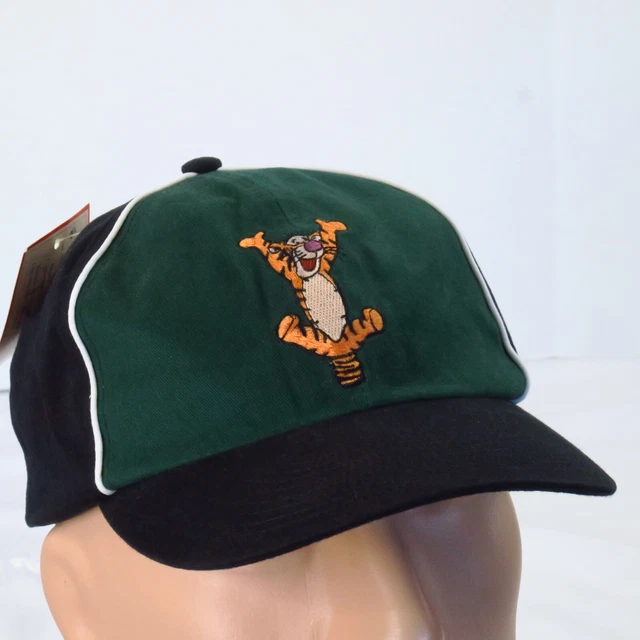 VINTAGE WALT DISNEY World Bouncing Tigger Green Black Strapback Hat ...
