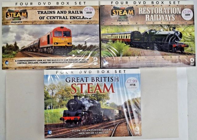 STEAM TRAIN RAILWAYS Trains Restoration Railways DVD Bundle UK ...