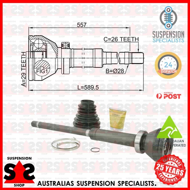 FRONT AXLE RIGHT Joint Kit, Drive Shaft Suit VOLVO S60 Ii (134) D5 AWD S60 II EUR 148,75 ...