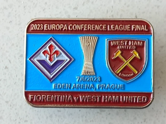 WEST HAM &DECLAN Rice" Conference League Final 2023 Prague Claret Badge ...