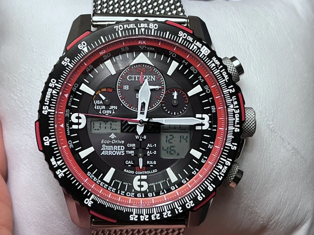 CITIZEN PROMASTER RED Arrows Skyhawk Eco-Drive Chronograph A. T Watch ...
