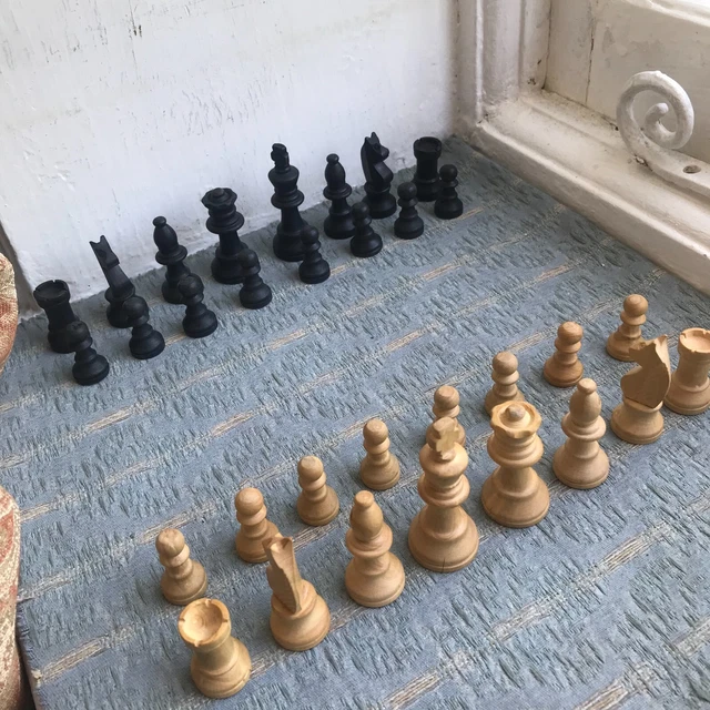 STAUNTON BOXWOOD CHESS Piece House Martin. Wooden Chess Set. Complete ...