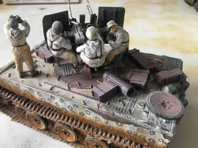 1 35 SCALE Model German Ww2 Flak Wagon On Tiger Base One Off Pro Built ...