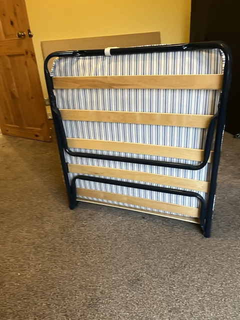 Z BED SINGLE Folding Metal Bed with Mattress. Never Used. £17.97 ...