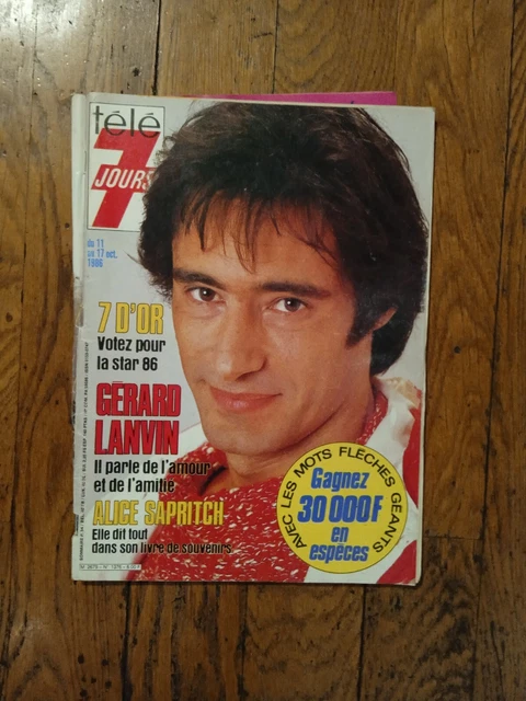 MAGAZINE TÉLÉ 7 jours de 1986 - Gérard Lanvin, Alice Sapritch EUR 5,00 - PicClick FR