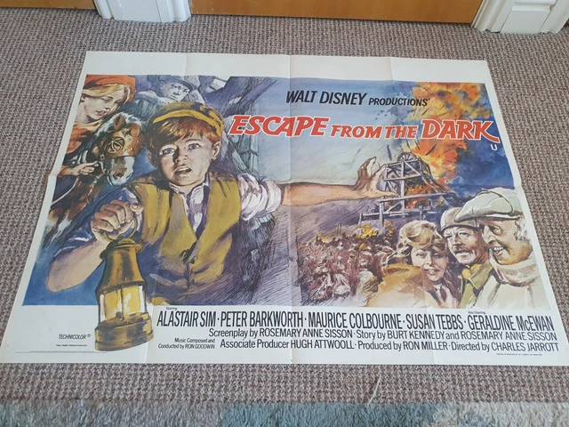 ESCAPE FROM THE Dark 1977 Original Walt Disney Uk Quad Poster £0.99 ...