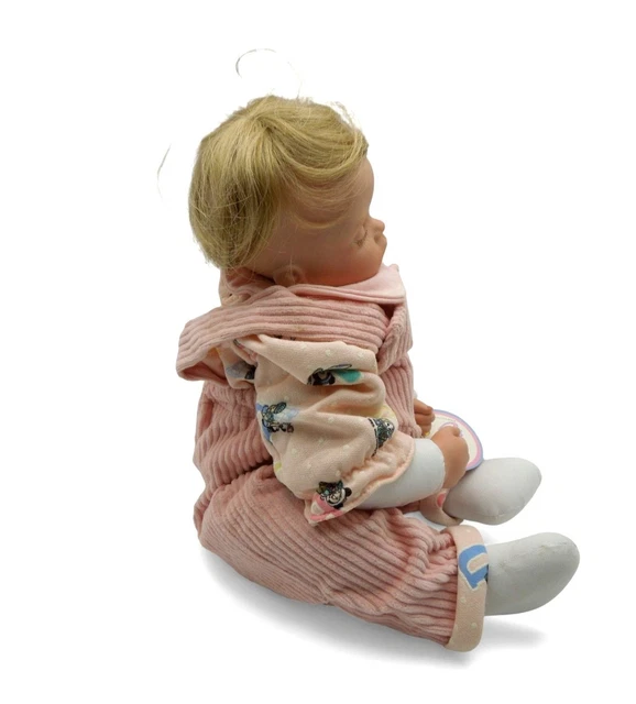 VINTAGE SLEEPING BABY Doll Blonde Hair with three Outfits 20x11" $69.95 ...