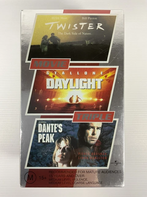 VHS TAPES TRIPLE Boxset TWISTER / DAYLIGHT / DANTE'S PEAK Pal Factory ...