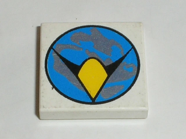 LEGO WHITE TILE 2x2 Exploriens Logo Ref 3068bp10 / Set 6958 6982 1737 ...