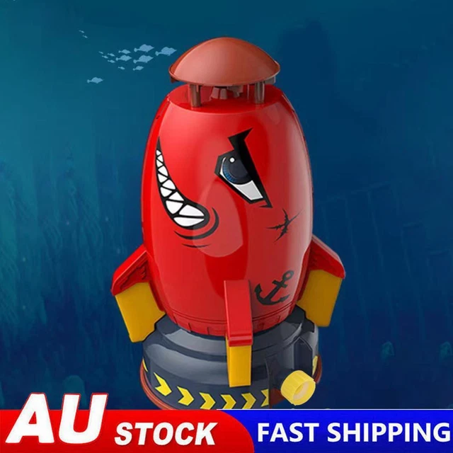ROCKET LAUNCHER PLASTIC Space Rocket Jet Sprinkler for Child Kids (Red ...