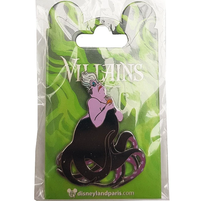 DISNEYLAND PARIS URSULA Pin Trading Badge Villains Disney Park Little ...