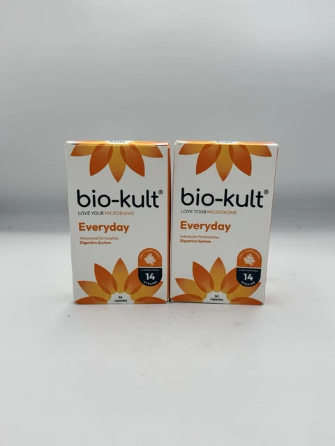 2X BIO-KULT 30 Capsules Digestive System Support Supplement Live ...
