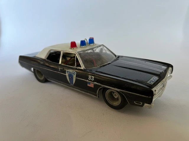 REVELL OLD SCHOOL Chevy Police Car with Brass Chassis 1/24 scale slot ...