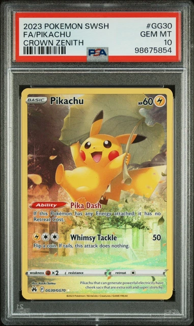 PSA 10 GEM MINT 2023 Pokemon SWSH FA Pikachu Crown Zenith #GG30 $99.99 ...