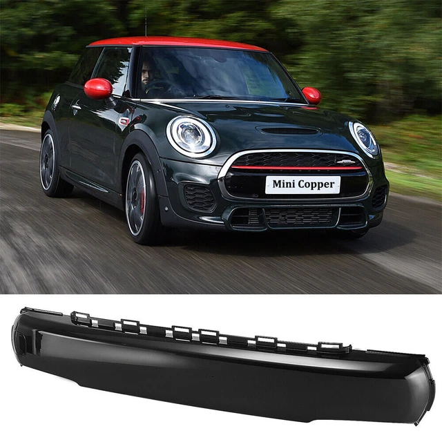 FOR MINI F55 F56 Cooper JCW Front Number Plate Cover Gloss Black ...
