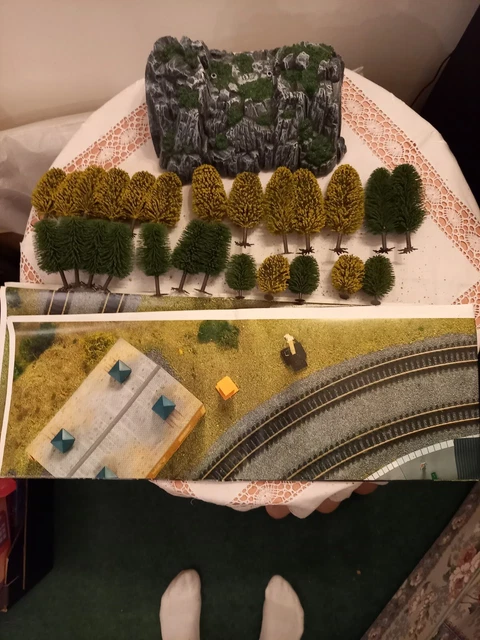 MODEL TRAIN SCENERY TREES, TUNNEL, PAPER LAYOUT See Description For ...
