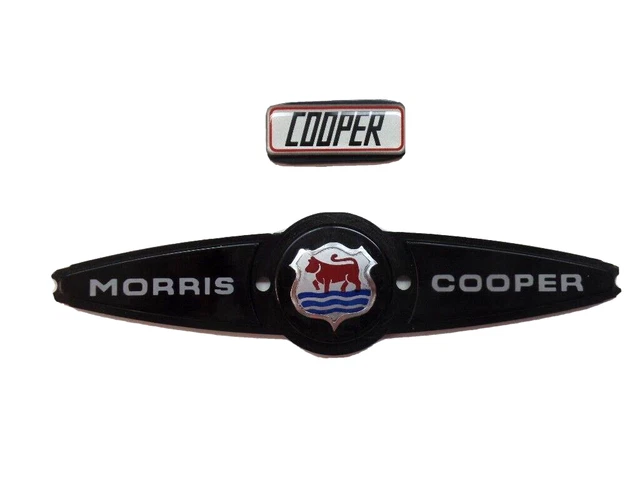 CLASSIC AUSTIN MINI Morris Cooper Boot Badge Insert & Cooper Badge ...