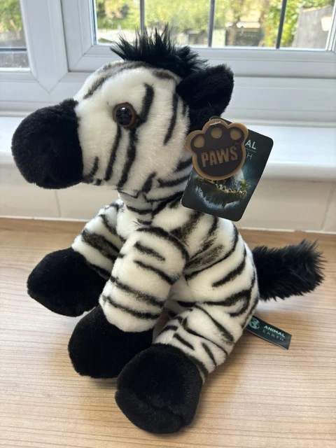 ZEBRA PAWS ANIMAL Earth Plush Soft Cuddly Toy £12.99 - PicClick UK