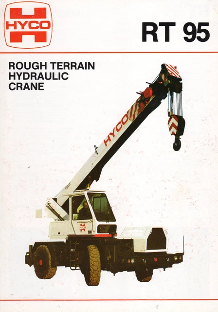 HYCO RT-95 AUTOKRAN Kran Prospekt 1985 Truck Crane Brochure ITALY EUR 7 ...