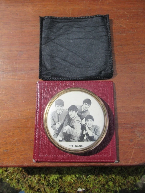 THE BEATLES LADIES Compact by Kigu London 1963/64 in Soft Black Case ...