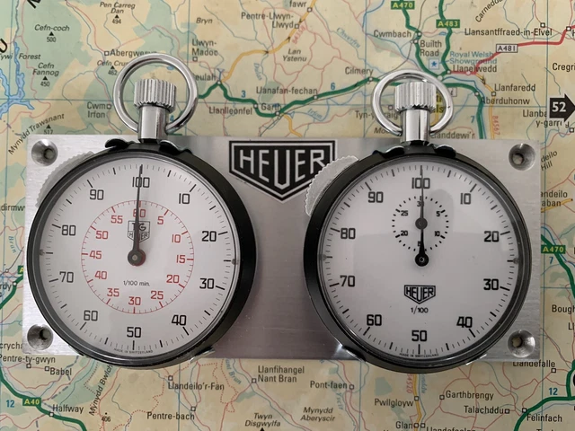 HEUER STOPWATCH PANEL Heuer Chronometers Dashboard Rally Timer 79 £375. ...